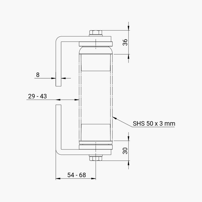 Aluminium Gate Rebate Bearing Hinge | Edgesmith