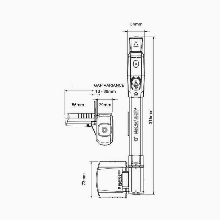 MagnaLatch VerticalPull Gate Latch | Edgesmith