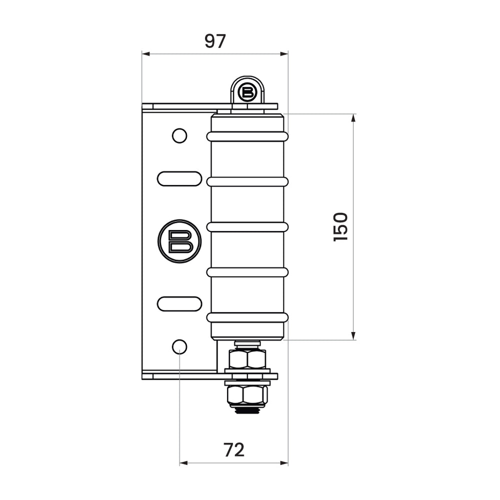 Square Post Roller by Boss Hardware | Edgesmith
