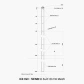 Fence Post 40nb, 50nb for Chainlink| Edgesmith